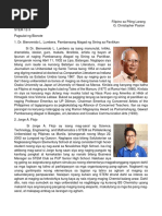 MGA HALIMBAWA NG Bionote | PDF