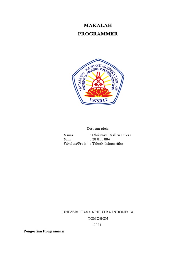Makalah Programmer | PDF