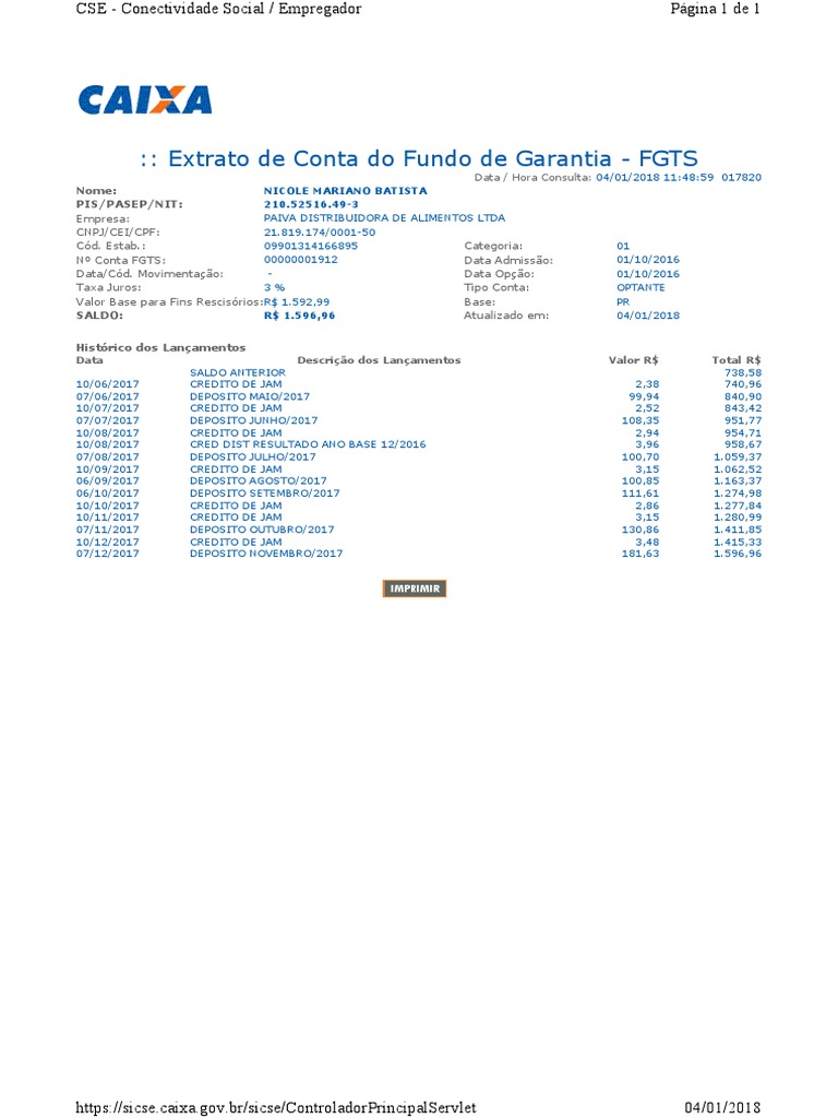 Extrato FGTS | PDF