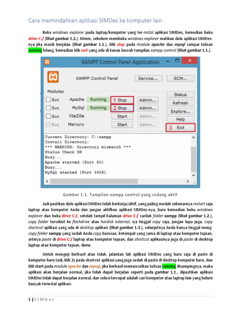 Cara Memindahkan Aplikasi SIMDes Ke Komputer Lain | PDF | Komputer