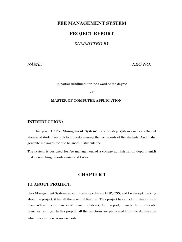 Fee Management System PDF Free | PDF | Php | Dynamic Web Page