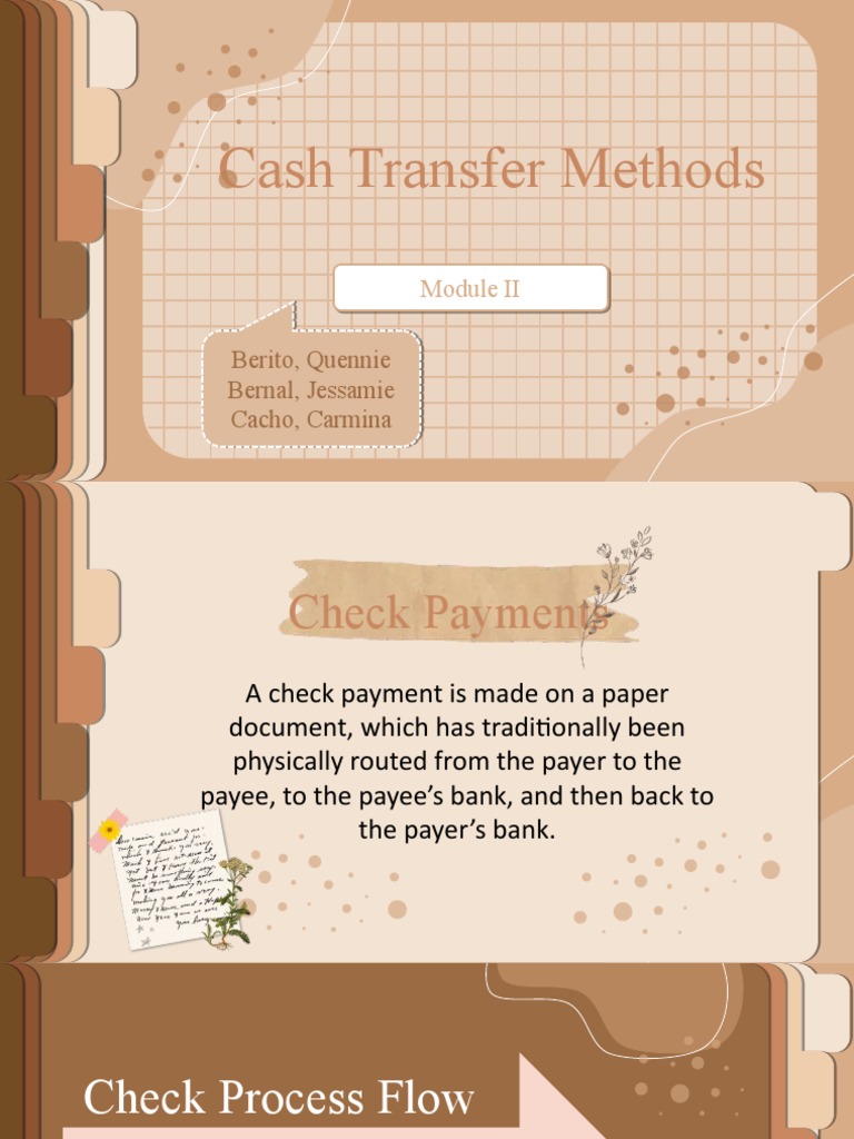 Cash Transfer Methods: Berito, Quennie Bernal, Jessamie Cacho, Carmina ...