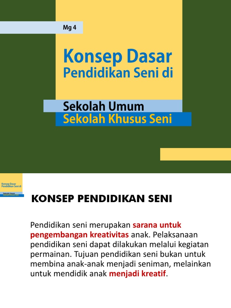 MG 4 Konsep DSR Pedd Seni B | PDF | Karier & Perkembangan | Sains & Matematika