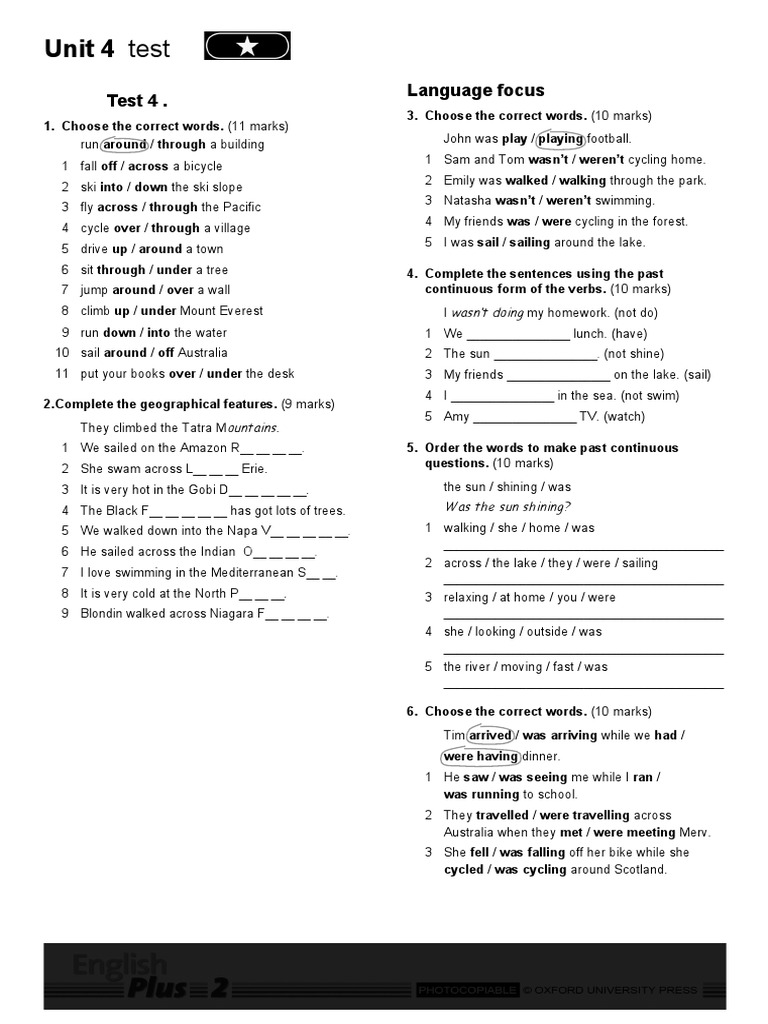 Unit - 4 - Basic Test | PDF | Language Arts & Discipline | Foreign ...