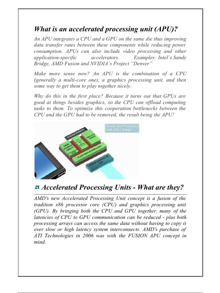 What Is An Accelerated Processing Unit | PDF | Graphics Processing Unit ...