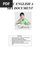 English Sba (Portfolio) Guidelines: 1. Plan of Investigation | PDF ...