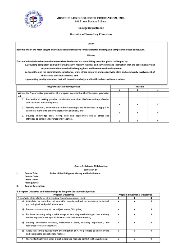 Jesus Is Lord Colleges Foundation, Inc.: 101 Bunlo, Bocaue, Bulacan ...