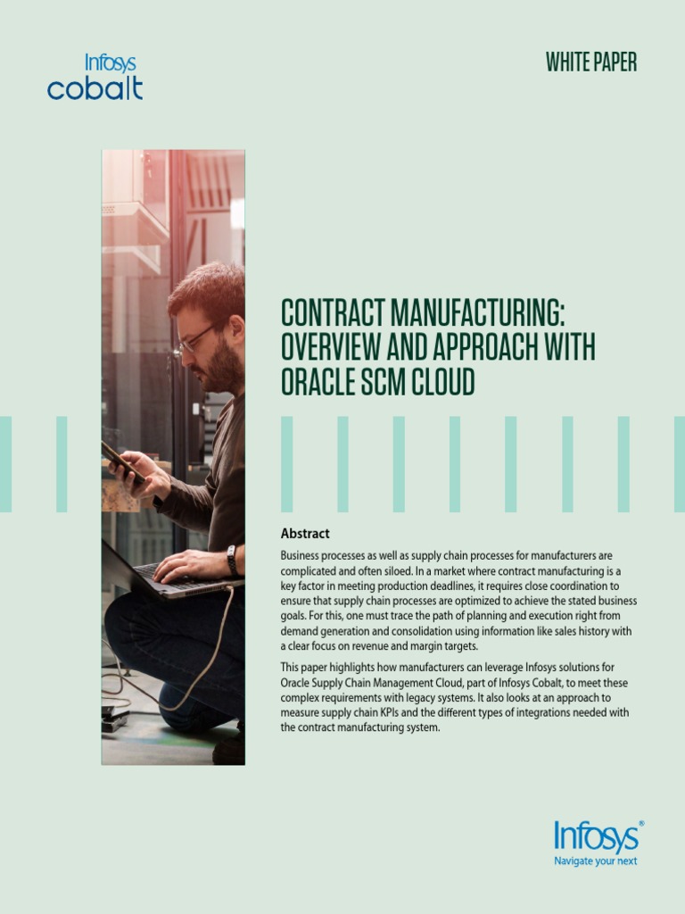 Infosys Cobalt WhitePaper Contract-Manufacturing-Approach | PDF | Supply Chain Management ...
