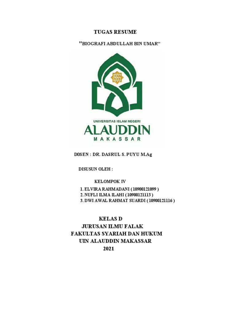 Resume Ilmu Hadis Kelompok 4 | PDF | Agama & Spiritualitas