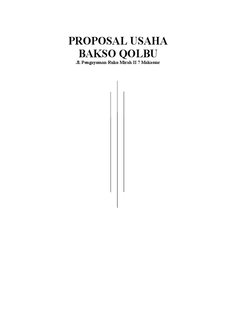 Proposal Usaha Bakso | PDF
