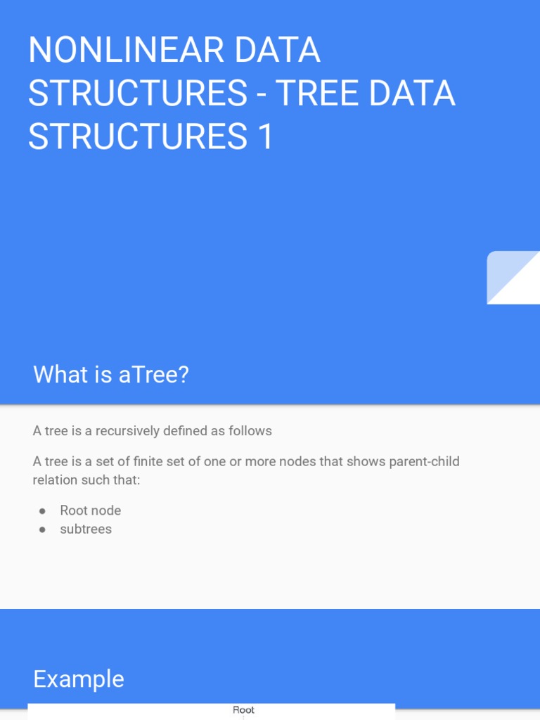 Nonlinear Data Structures Tree Data Structures 1 Pdf Mathematical Logic Computer Programming
