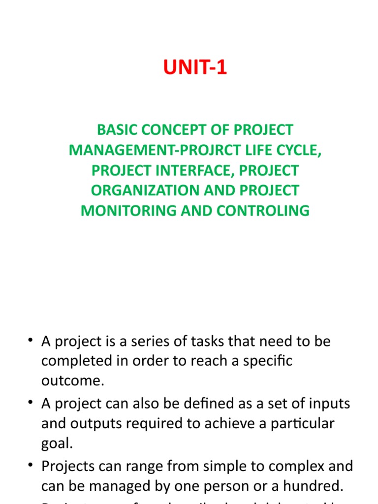 Basic Concept of Project Managment | PDF | Project Management | Life ...