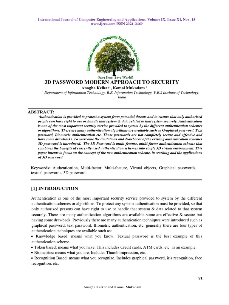 3D Password Modern Approach To Security: Abstract | Download Free PDF ...