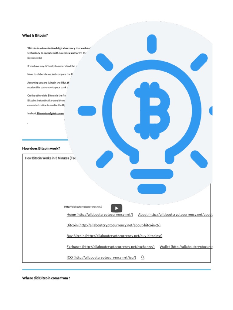 What Is Bitcoin? | PDF | Bitcoin | Cryptocurrency