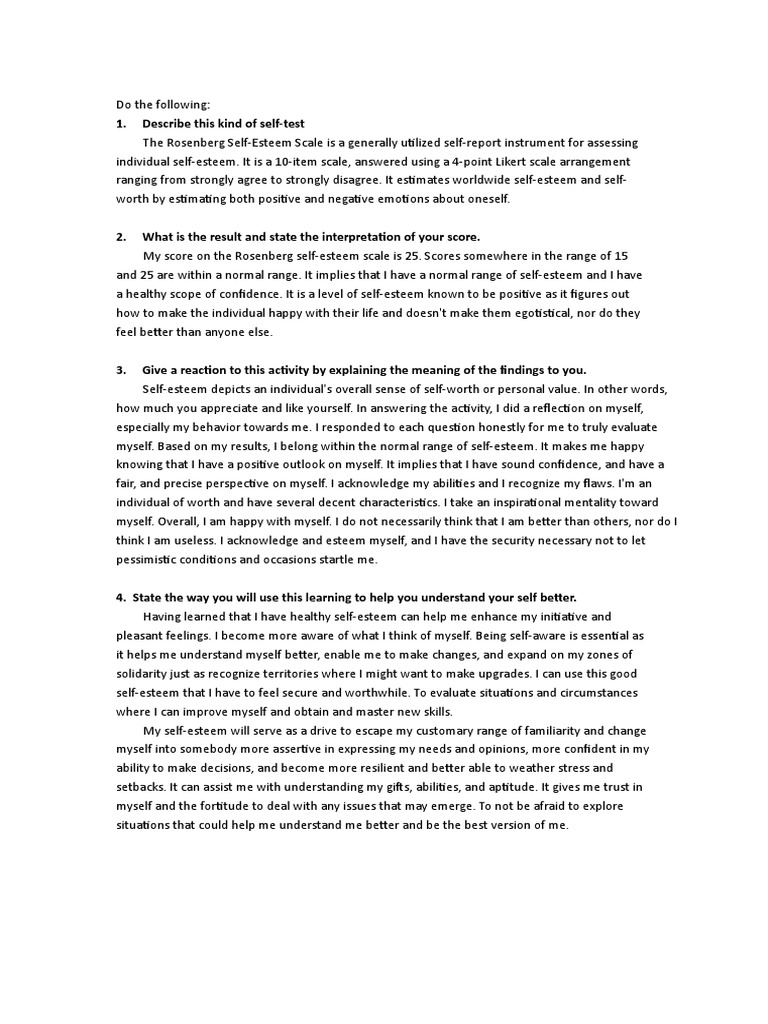 Uts Assignment 3 | PDF | Self Esteem | Psychological Concepts