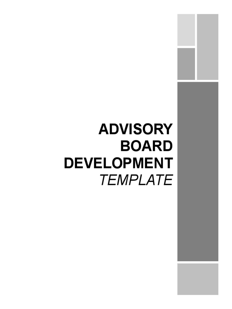 Advisory Board Development Template | PDF | Board Of Directors
