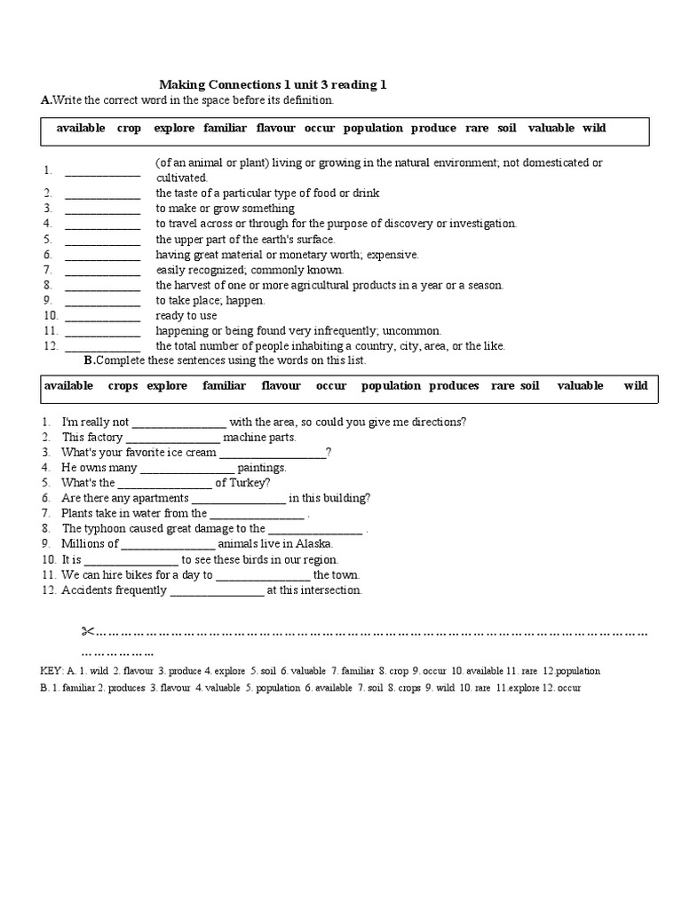 Making Connections 1 Unit 3 Reading 1 | PDF | Home & Garden | Science ...