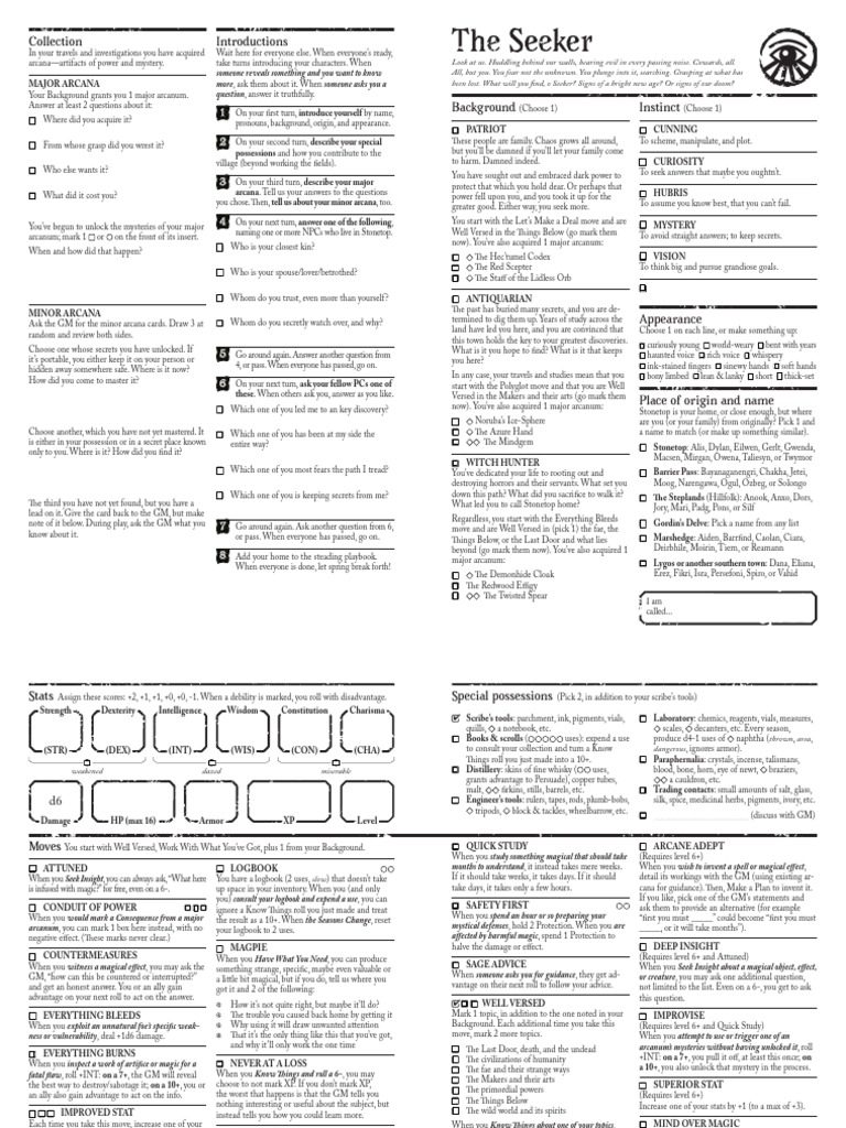 Playbook - The Seeker - F | PDF