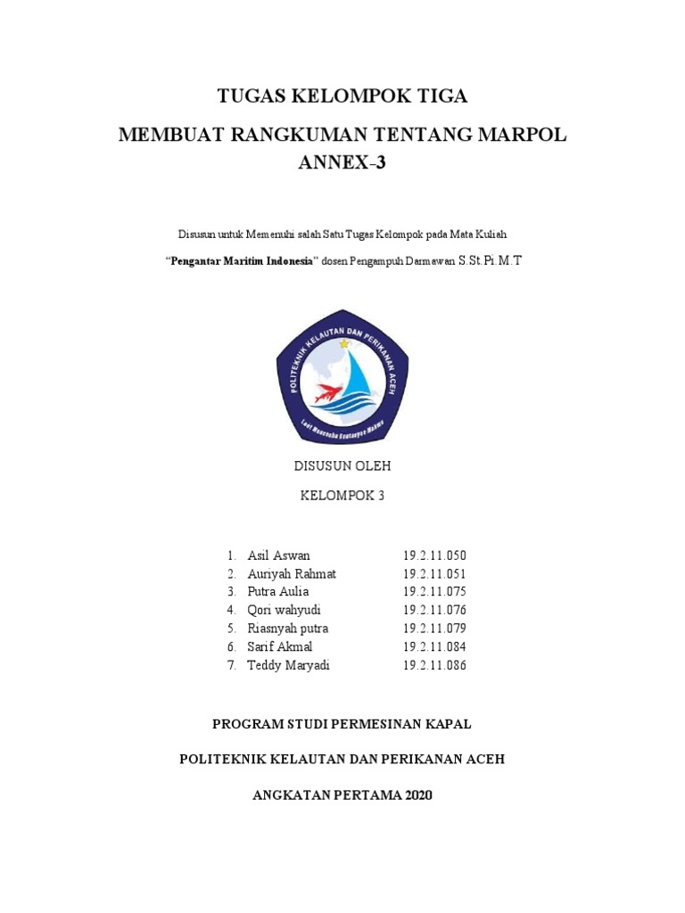 Marpol Annex 3 | PDF