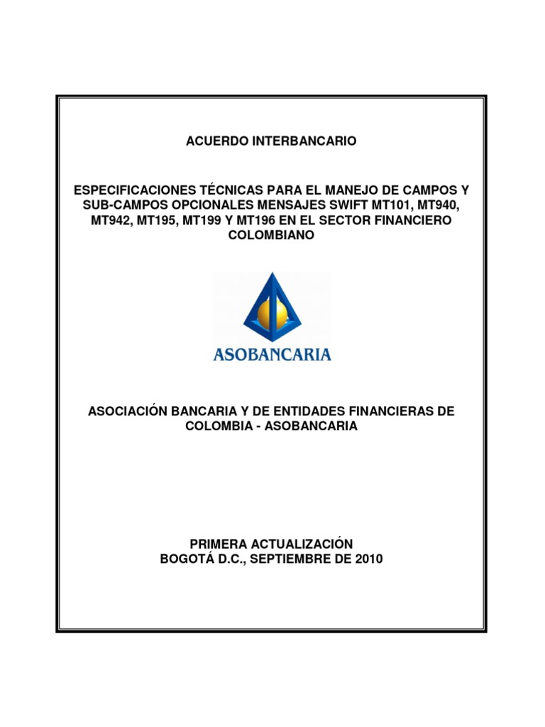 Acuerdo Interbancario Especificaciones Técnicas Campos y Sub-Campos ...