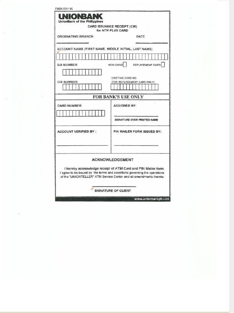UB Form - DJS | Download Free PDF | Debit Card | Banks