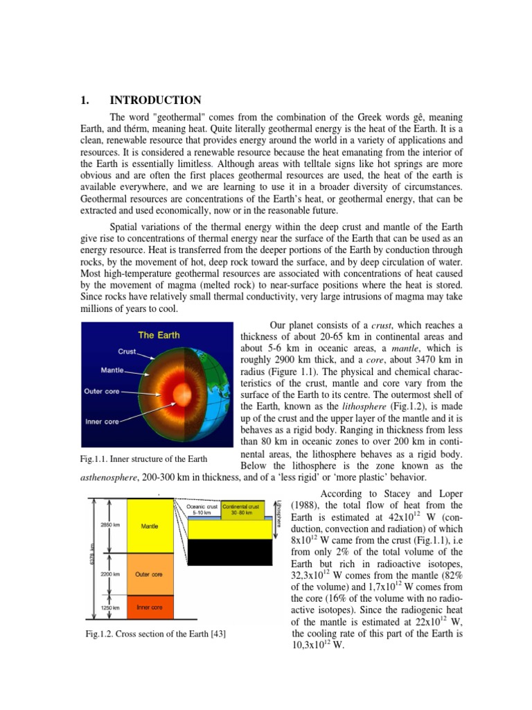 Geothermal Systems and Technologies - Course - Introduction - Nature of ...