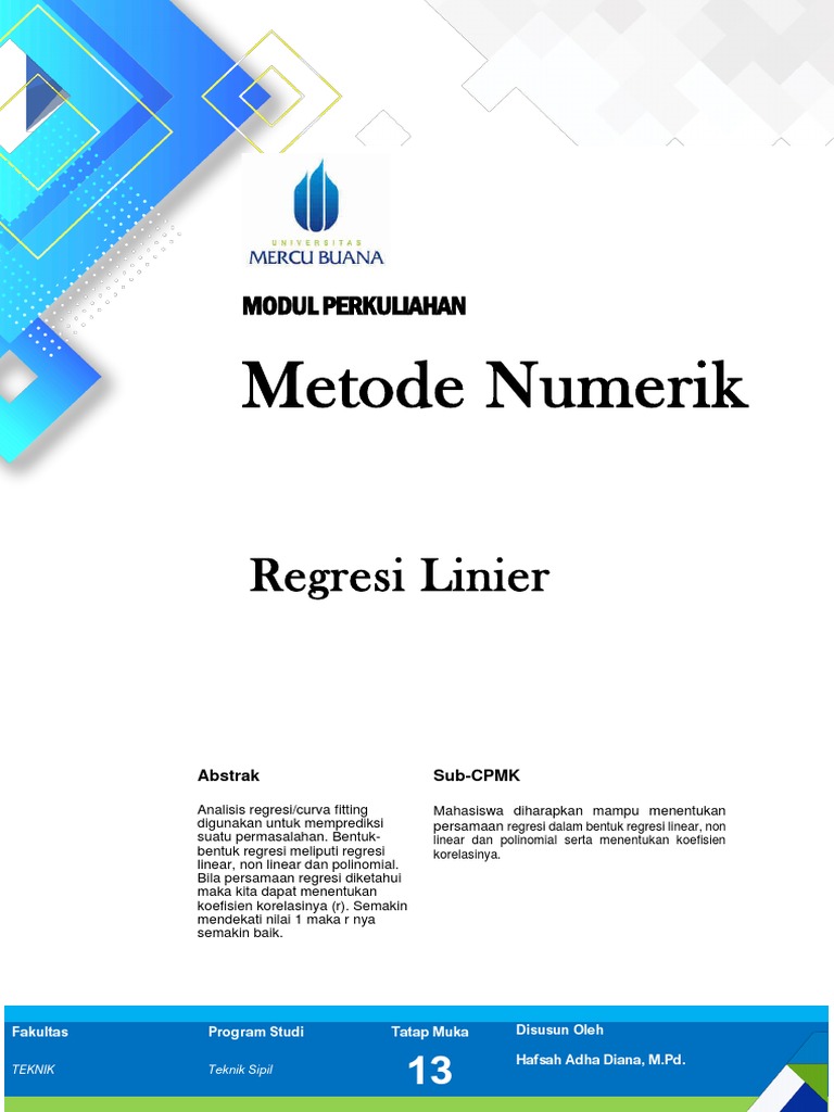 Modul 13 - Metode Numerik - 2021 | PDF