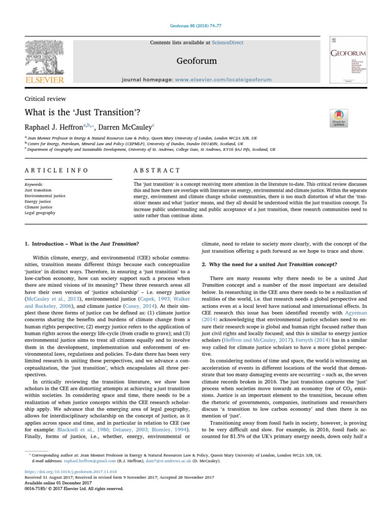 What Is The Just Transition' | PDF | Justice | Crime & Violence