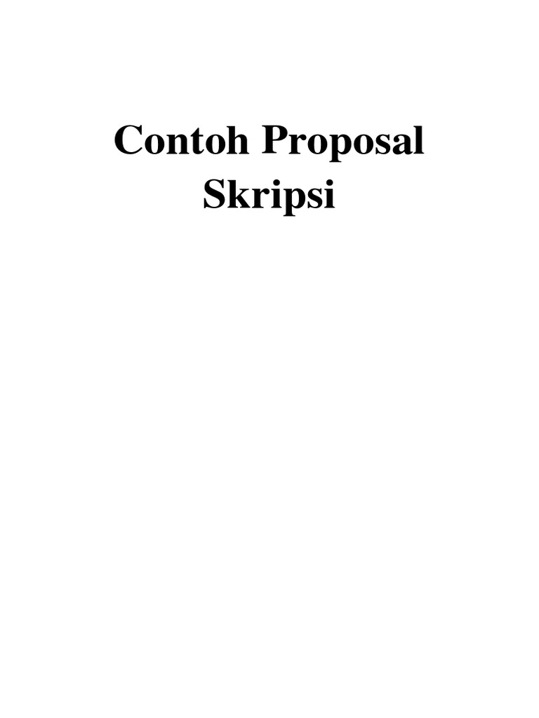 Format Proposal Skripsi | PDF