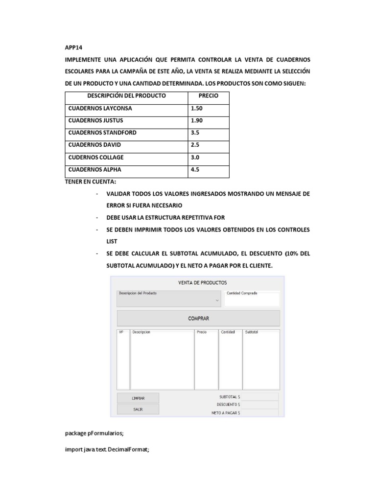 App14, App15 y App16 Resueltas | PDF | Java (lenguaje de programación ...