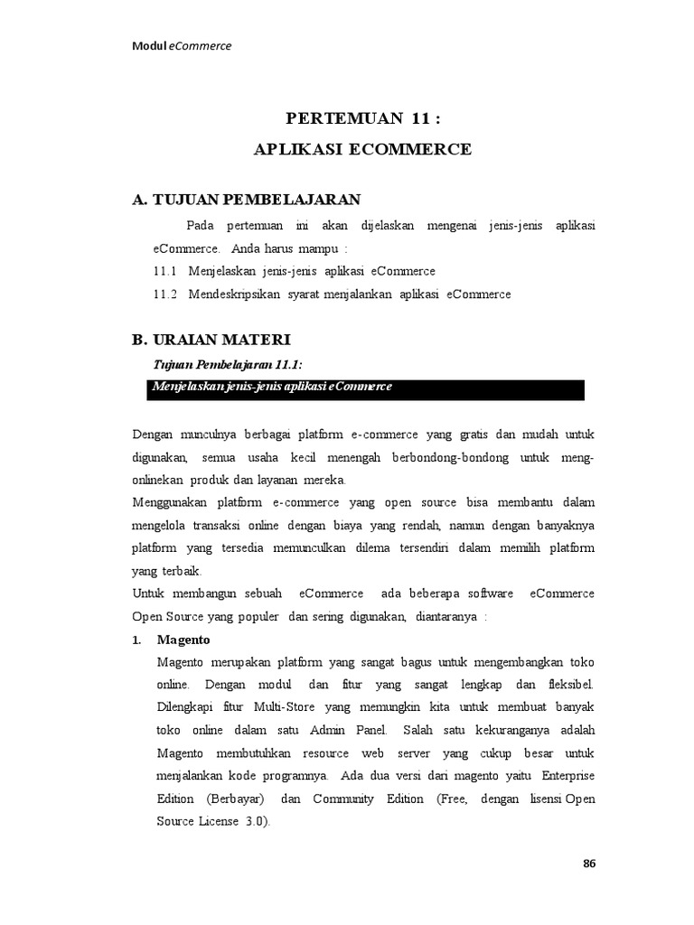 Pertemuan 11 Ecommerce | PDF | Komputer
