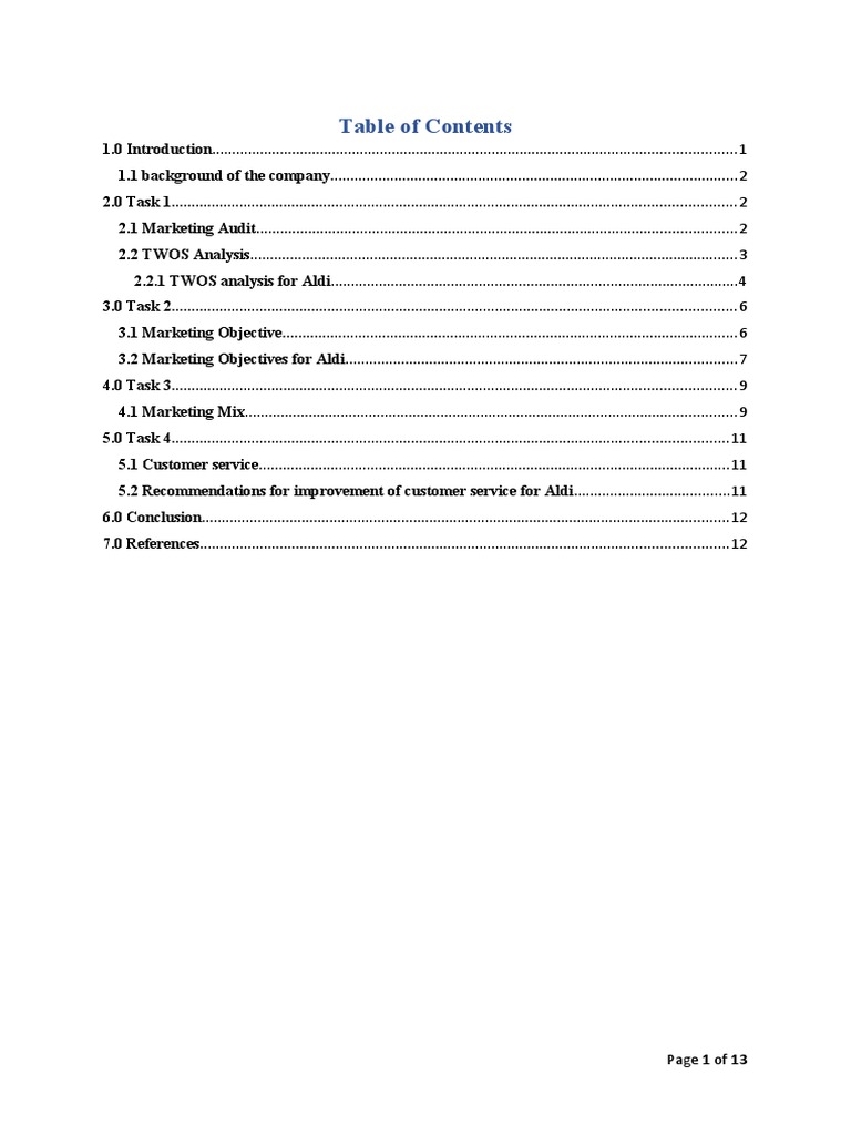 Marketing Aldi | PDF | Marketing | Swot Analysis