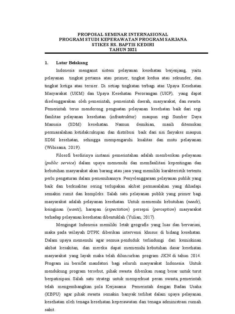 PROPOSAL SEMINAR INTERNASIONAL Revisi | PDF
