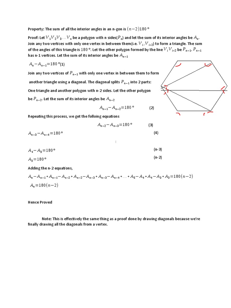 Sum of Interior Angles | PDF