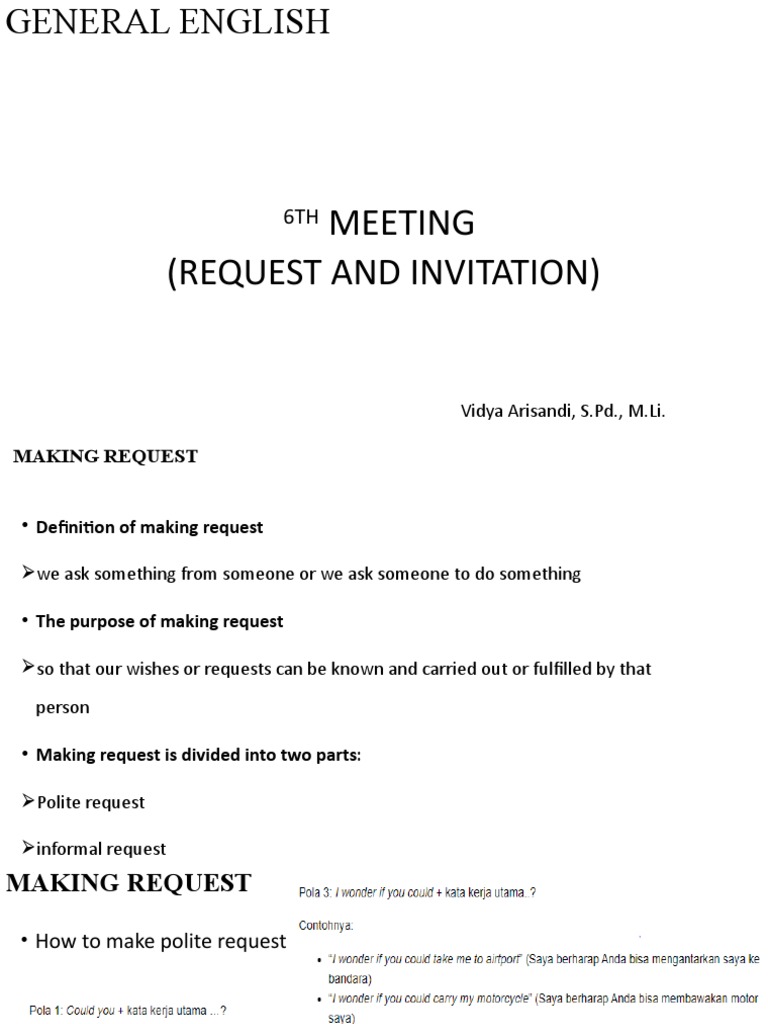 6TH Meeting Request and Invitation | PDF