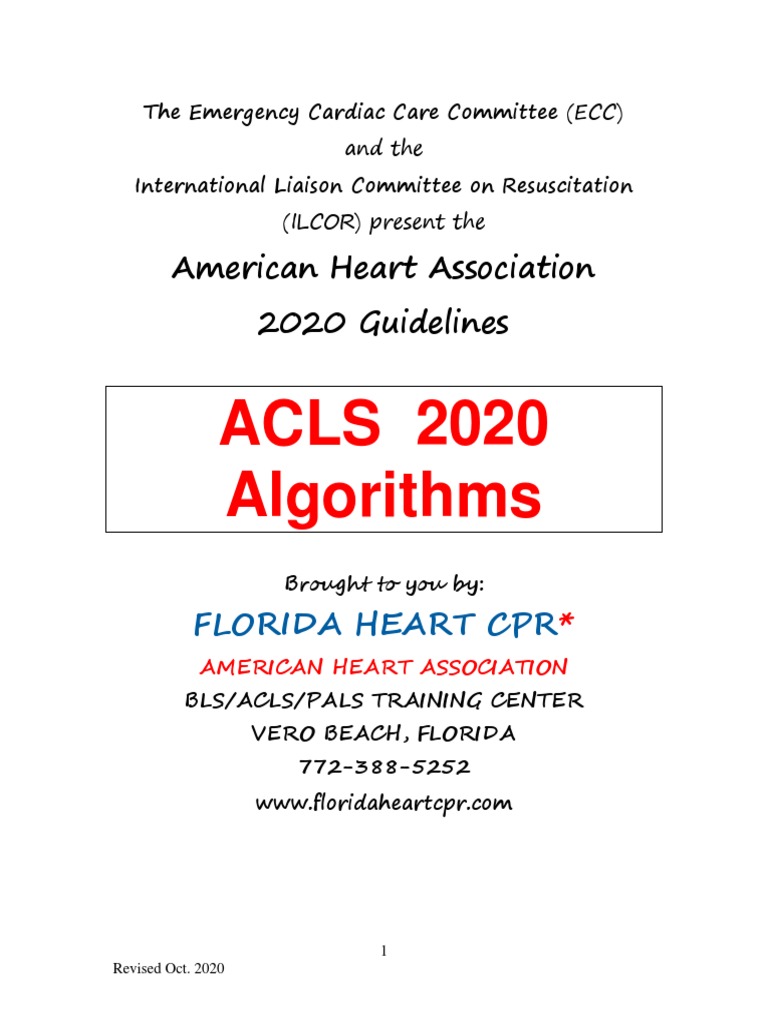Acls Aha 2020 | PDF | Internal Medicine | Clinical Medicine