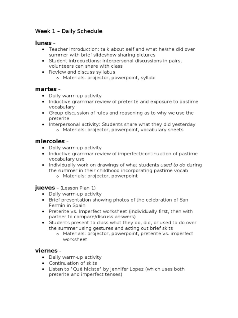 Daily Schedule | PDF | Language Arts & Discipline