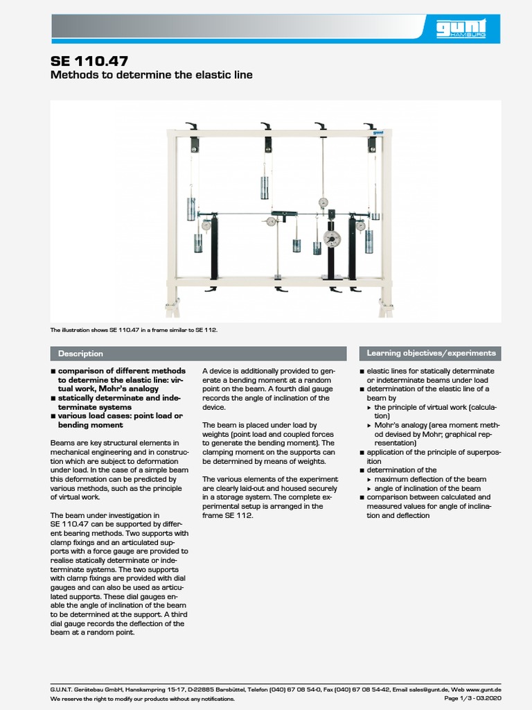 Elastic Line Determination Methods | PDF | Beam (Structure) | Bending