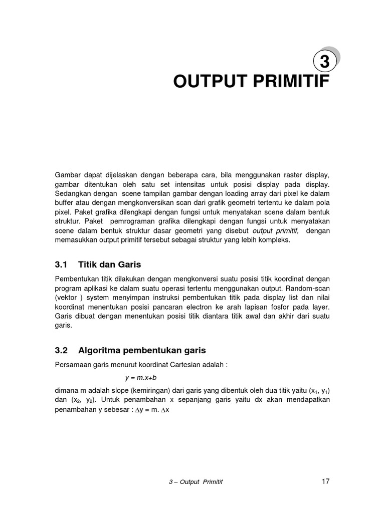 Output Primitif | PDF | Metode & Bahan Ajar
