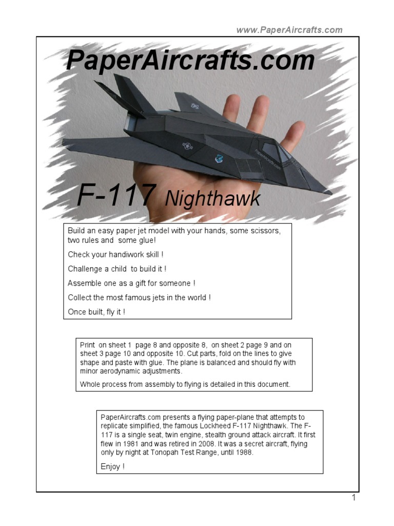 F 117 Nighthawk | PDF | Flight Control Surfaces | Aerospace Engineering
