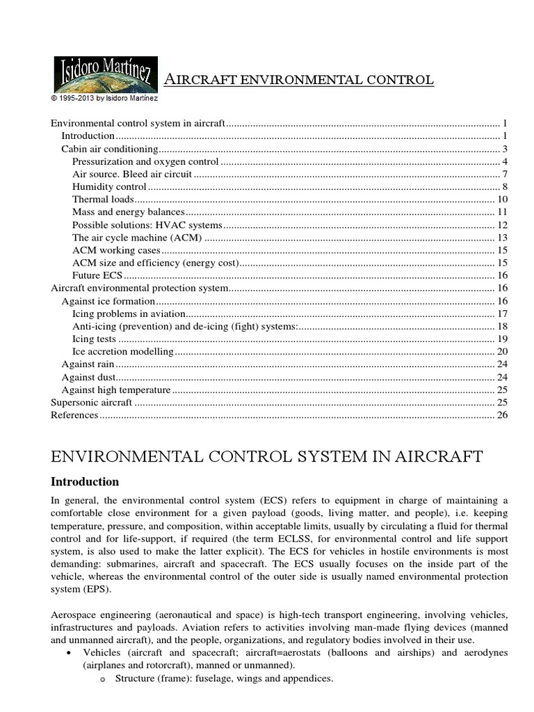 Aircraft ECS | PDF