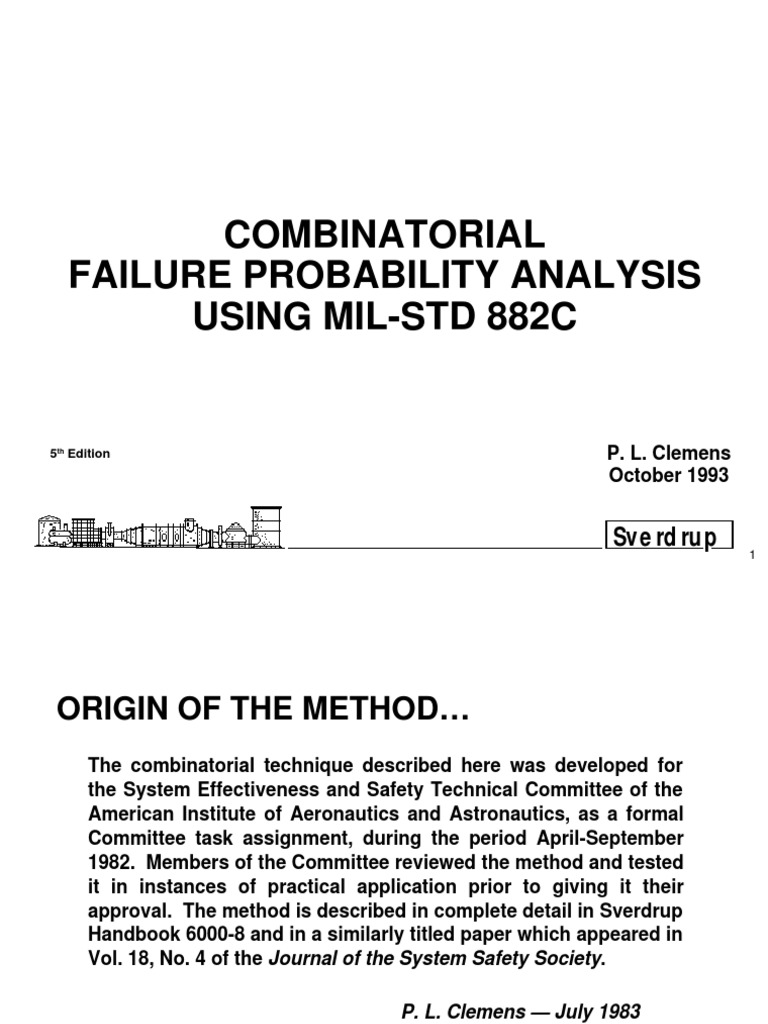 Combinatorial Failure Probability Analysis Using Mil-Std 882C | PDF | Bearing (Mechanical ...