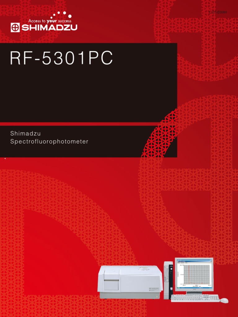 R F - 5 3 0 1 P C: Shimadzu Spectrofluorophotometer | PDF ...