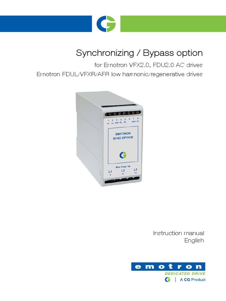 Emotron Syncoption Instruction 01-5828-01r1.en | PDF | Mains ...