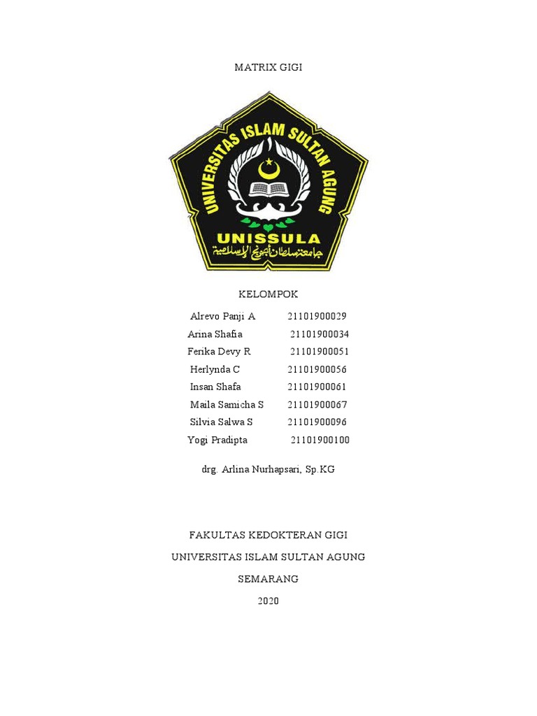 Makalah Matrix Gigi | PDF | Sains & Matematika