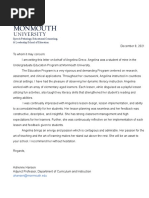 Sample Letter of Recommendation For Teacher From Principal | PDF