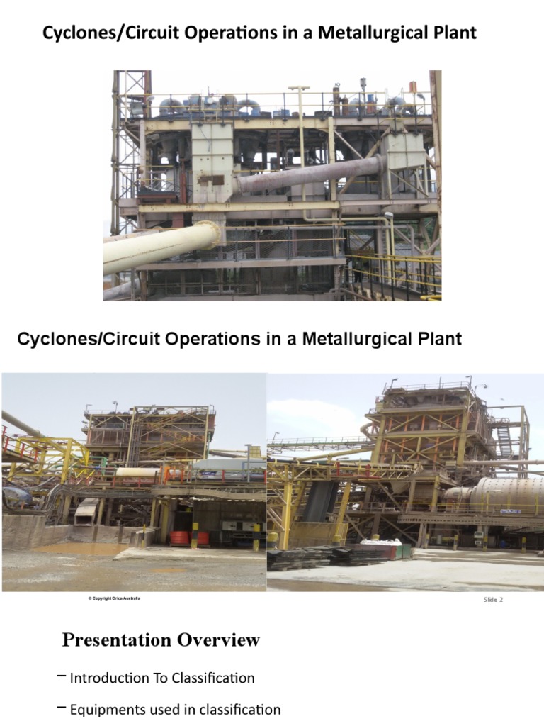 Cyclones/Circuit Operations in A Metallurgical Plant | PDF | Applied ...