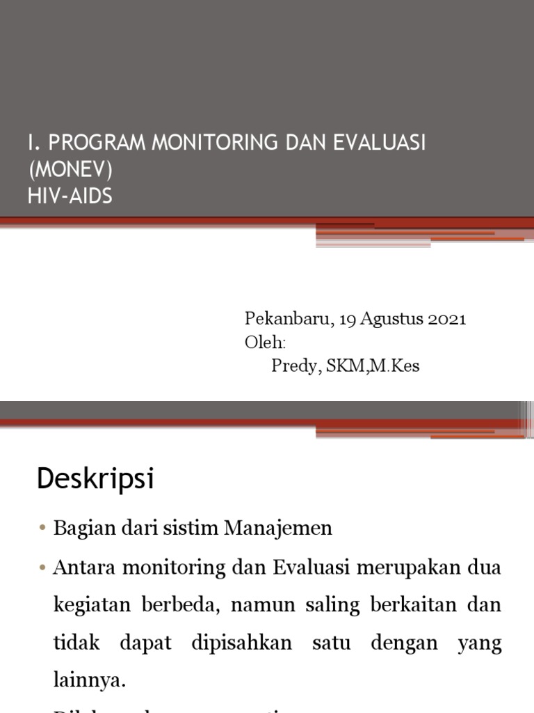 Monev Program HIV-AIDS: Panduan Lengkap | PDF | Bisnis