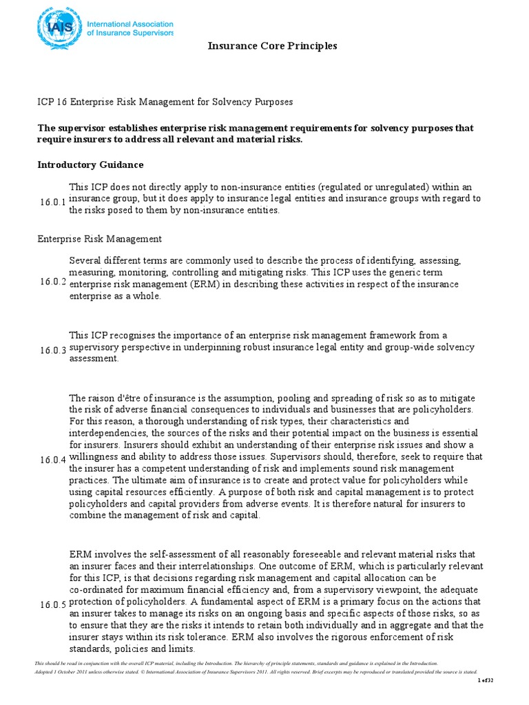 Insurance Core Principles | PDF | Risk | Risk Management