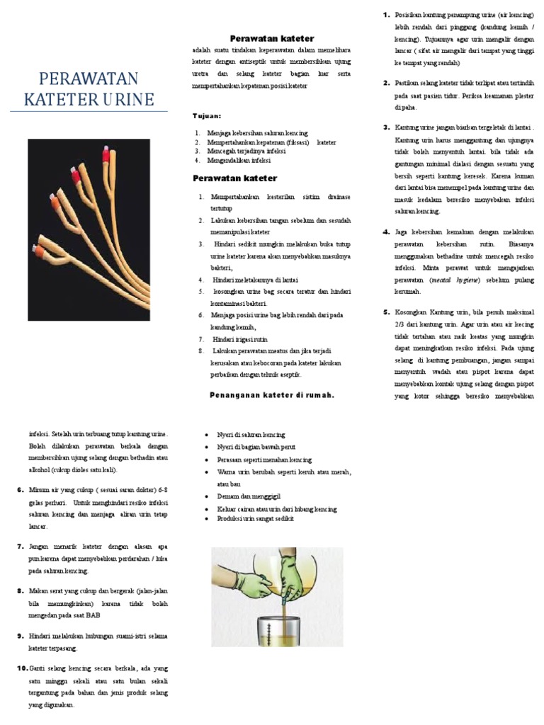 45 Leaflet Perawatan Kateter Urine | PDF